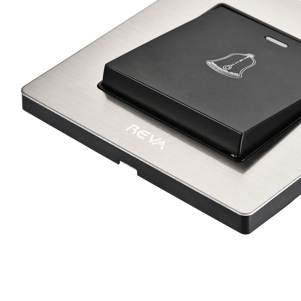 Doorbell Push Button Switch Wall Mounted Self-reset Black AC 250V 16A ...