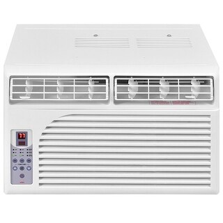 Costway 6K BTU White Compact 115V Window-Mounted Air Conditioner With ...