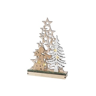 Led Wooden Star Tree And Angel Stand Large - Multi - Bed Bath & Beyond ...