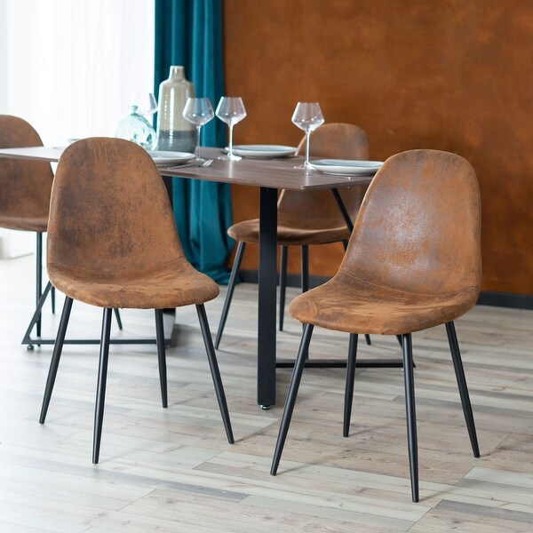 Faux suede dining chairs store