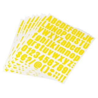 1 Inch Self Adhesive Waterproof Vinyl Letter Number Stickers 8 Sheet ...