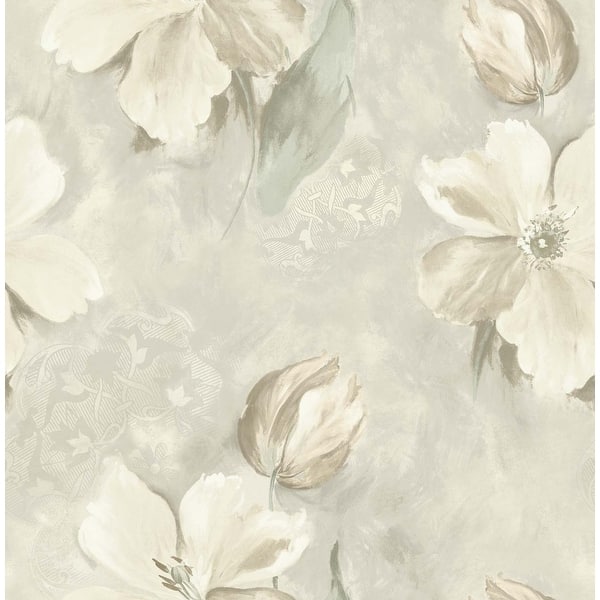 Seabrook Designs Brielle Watercolor Floral Unpasted Wallpaper - On Sale ...