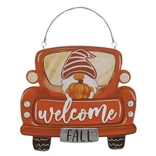 Welcome Gnome Fall Metal Sign - 12.5" high by 14" wide by .5" deep ...