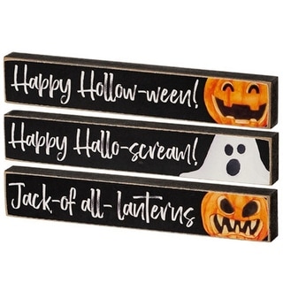 Happy Hallo-scream Mini Stick 3 Asstd. - Black - 1" high by 6" wide by ...