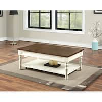 The Gray Barn Billings Creek Two-Tone Ivory and Honey Coffee Table - On Sale - Bed Bath & Beyond ...