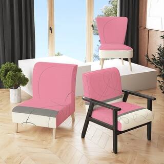 Designart "Geometric Neapolitan II" Upholstered Shabby Chic Accent ...