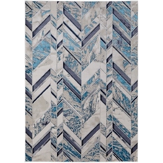 Armada Modern Navy Blue/Beige Area Rug - Bed Bath & Beyond - 35892738