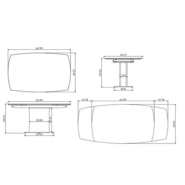 Somette Maya Dining Table with Glass Top - Grey/Silver - Bed Bath & Beyond - 17806789