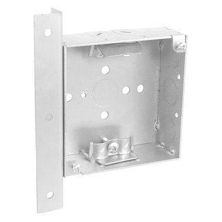 2 Pcs, 4 Square Junction Box, 1-1/2 in. Deep, with NM Clamps and ...