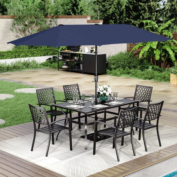 rectangular garden dining set