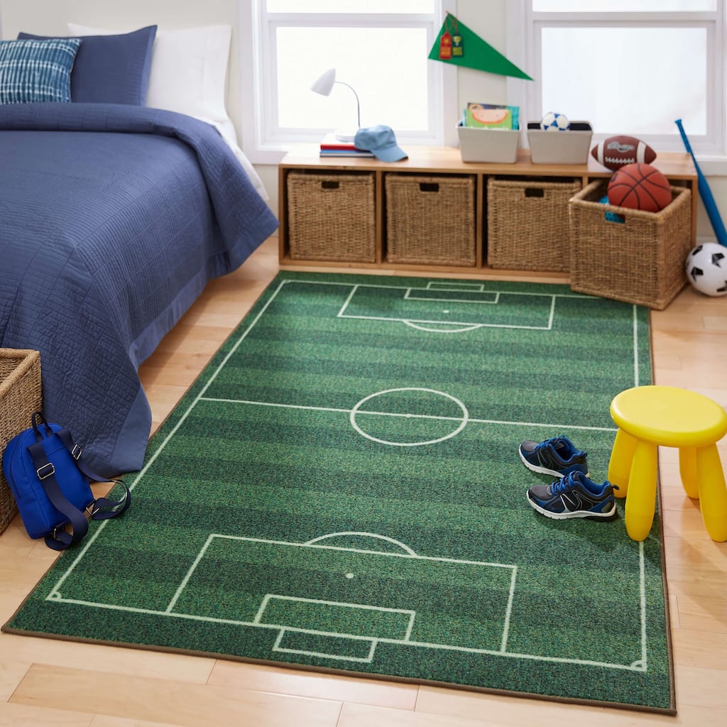 Mohawk Home Prismatic Soccer Field Sports Area Rug - Overstock - 28518927