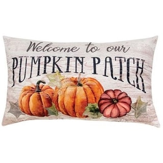 Welcome To Our Pumpkin Patch Pillow - Bed Bath & Beyond - 36937920