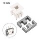 10 Sets EE25 3+3pin Transformer Bobbin PC40 20 Ferrite Halves + 10 Bobbin - White, Gray - Bed ...