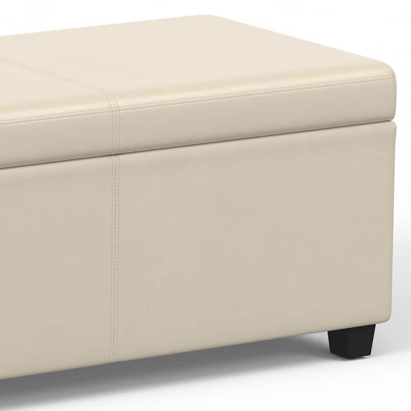 Wyndenhall Franklin 54 Inch Wide Contemporary Rectangle Storage Ottoman