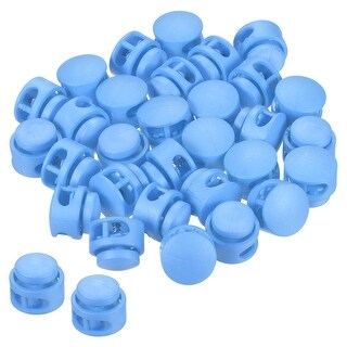 Cord Locks, 30 Pack Round Spring Toggle Stopper, Light Blue - Light ...
