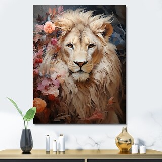 Designart "Lion Ethereal Presence Dreamy Hues" Lion Animal Wall Decor ...