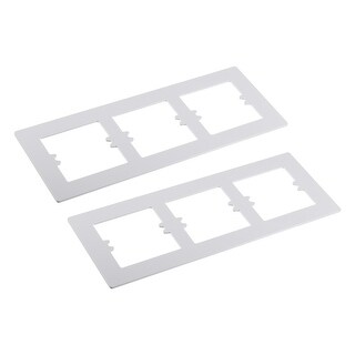 Switch Surround Plate Decoration Three Gang Acrylic White 284mm x 110mm ...