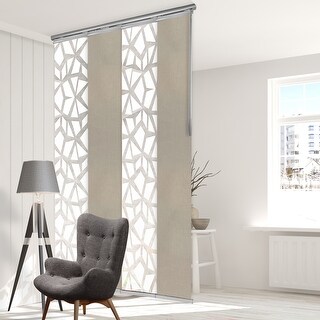 InStyleDesign 4-Panel Panel Track / Room Divider/ Blinds 34"-57"W x 91. ...