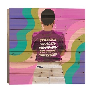 Pro Pride Month Print On Wood by Artpce - Multi-Color - Bed Bath ...