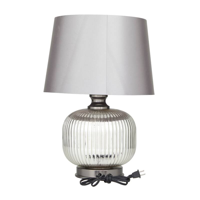 Elegant Silver Glass Table Lamp - Overstock - 35533293