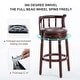 Cow top Leather Wooden Bar Stools, Swivel Bar Chair with Backs for Home ...