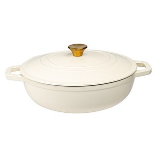 Lexi Home Enameled 5 Qt. Cast Iron Dutch Oven Braiser - Bed Bath ...