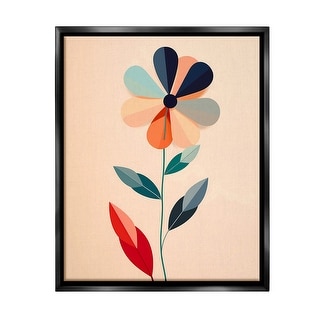 Stupell Geometric Daisy Flower Framed Floater Canvas Wall Art Design By Walker Noble - Bed Bath ...