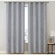 HLC.me Lattice Flocked 100% Complete Blackout Thermal Insulated Window Curtain Grommet Panels ...