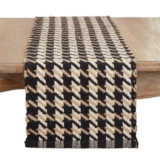 Traditional Houndstooth Table Runner - 14"x72" - Bed Bath & Beyond ...