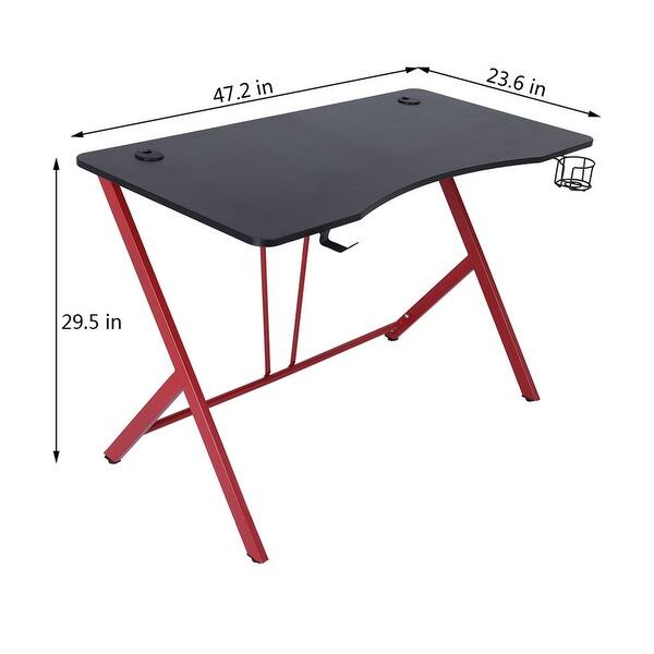 PC Workstation Table Gaming Desk 47 Inch Home Office Computer Table ...