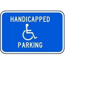Lyle Handicapped Parking Sign,12" x 18" L-31-18HA - 1 Each - Bed Bath ...