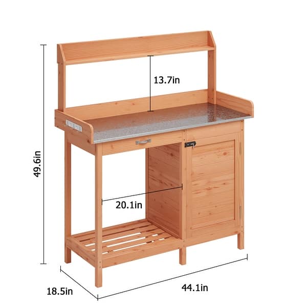 Large Garden Outdoor Work Bench with Cabinet - Bed Bath & Beyond - 39911747