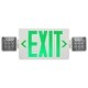 Combination Green Exit Sign/Emergency Light Singe/Dual Face 120/277 ...