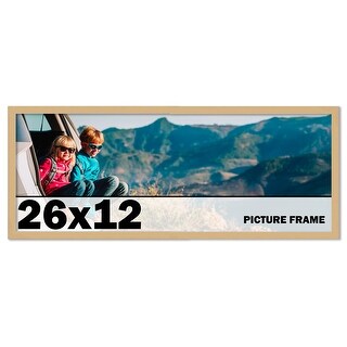 26x12 Frame Natural Brown Picture Frame - Modern Photo Frame Includes ...