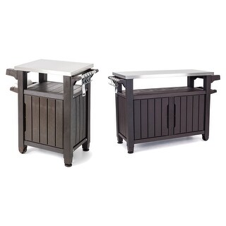 Keter Unity 40 Gallon and Unity XL Rolling Bar Cart with Storage ...