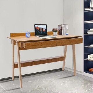 Rustic Wood Accent Table Computer Desk With Drawers - Bed Bath & Beyond ...