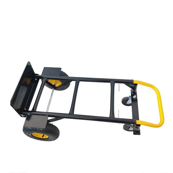 Hand Truck Dual Purpose 2 Wheel Dolly Cart and 4 Wheel Push Cart with ...