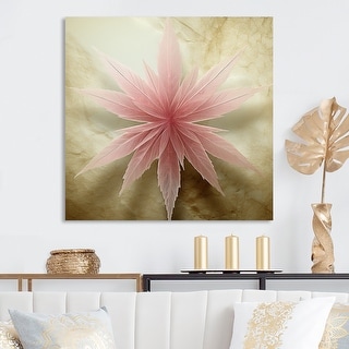 Designart "Vintage Ethereal Pink Retro Flower I" Modern Midcentury Wall ...