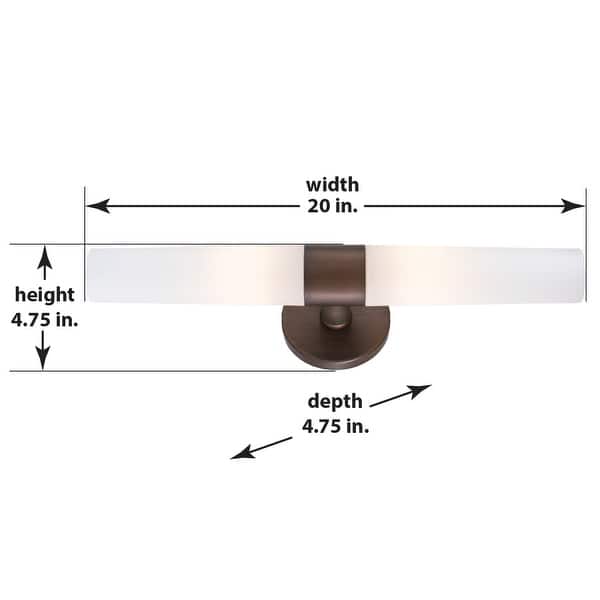 Kovacs Saber 2 Light 20" Wide Bath Bar with Etched Opal Glass Shade ...