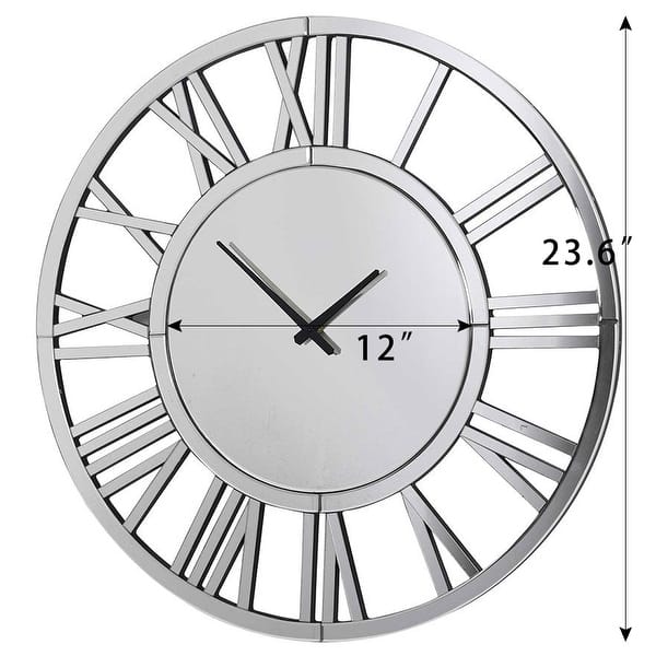 large silver wall clocks