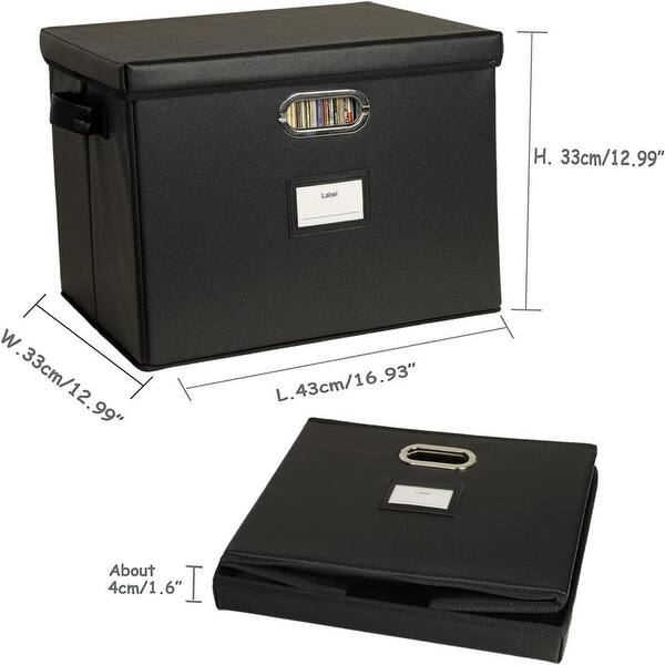 12-Inch Vinyl Record Storage Boxes (Black) - Bed Bath & Beyond - 39427286