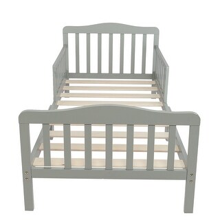 Wooden Baby Toddler Bed Frame Children Bedroom Furniture Gray - Bed ...