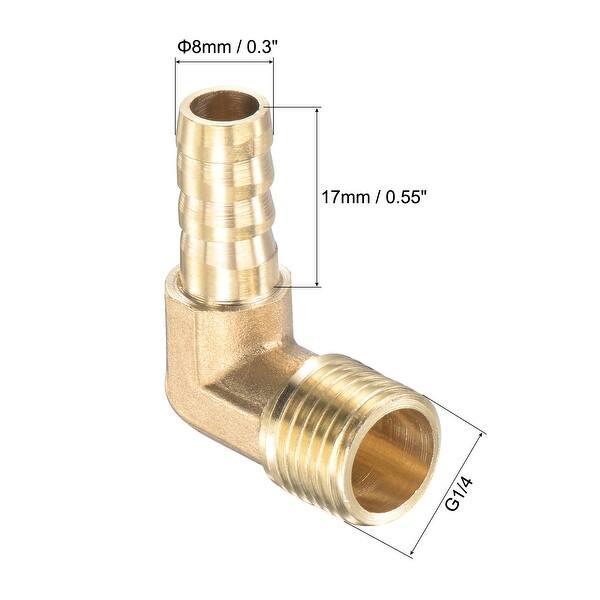 Brass Hose Barb Fittings Elbow Right Angle Pipe Connector with ...