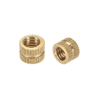 40pcs M6 6mm x 8mm Brass Knurled Threaded Insert Embedment Nuts - M6 x ...
