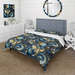 Designart "Contemporary Harmony Paisley Pattern II" Paisley; Floral Bed ...