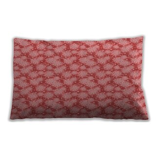 Ahgly Company Patterned Indoor-Outdoor Ruby Red Lumbar Throw Pillow ...