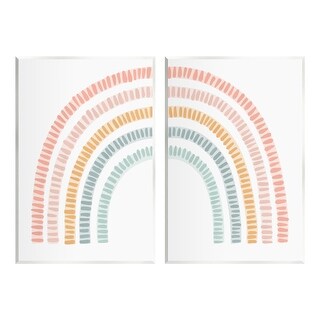 Stupell Patterned Rainbow Arches 2 Piece Wall Plaque Art set Design by ...