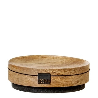 Shallow Dish Wood Black Base- A - Bed Bath & Beyond - 41129470