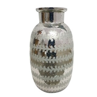 Transpac Glass 15 in. Multicolored Mercury Regency Vase - Bed Bath ...