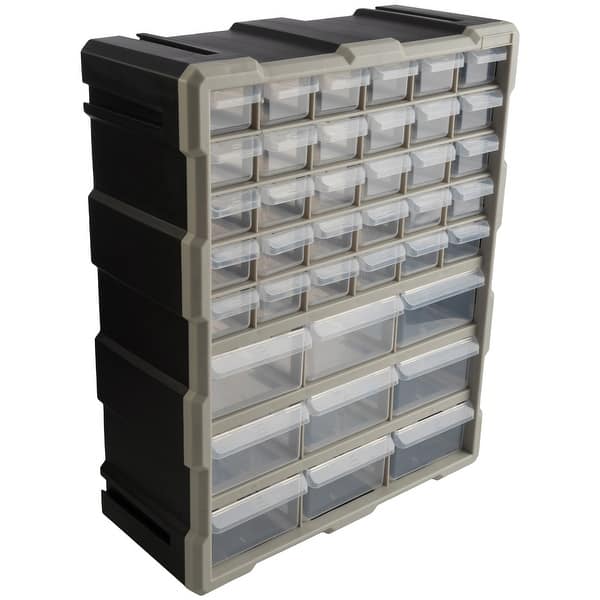39-Drawer Plastic Small Parts Organizer - Desktop or Wall Storage ...